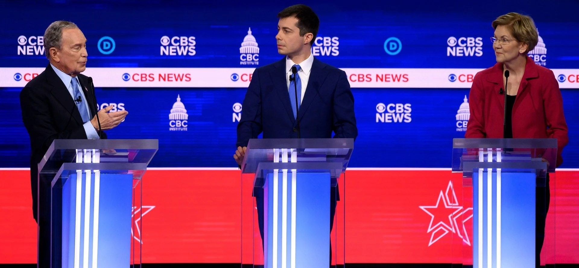 At Democratic Debate Warren, Bloomberg Spar Over Pregnancy ...