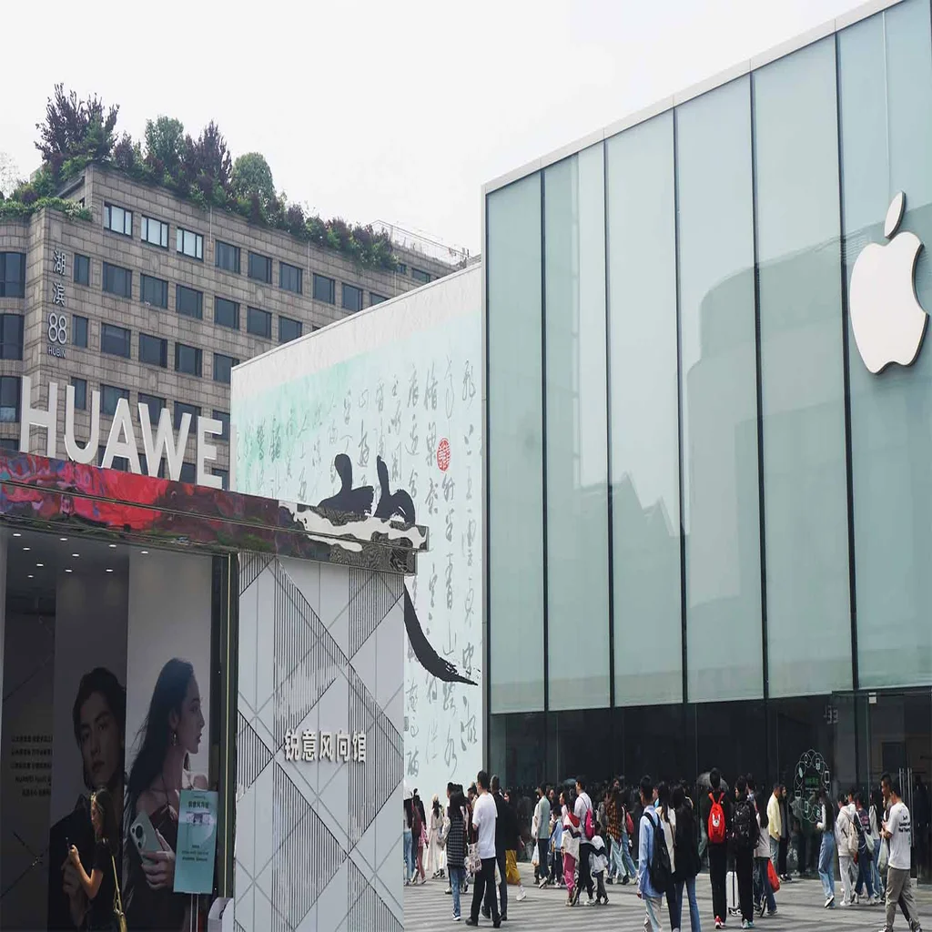 Apple Challenged in China by Huawei's Shanghai Flagship Store