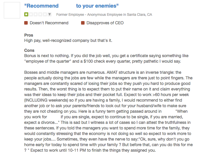 The 5 Most Hilarious Glassdoor Reviews of Silicon Valley Employers
