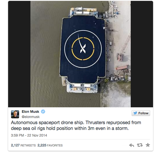 Elon Musk Just Unveiled an Ocean Landing Pad for His Rockets
