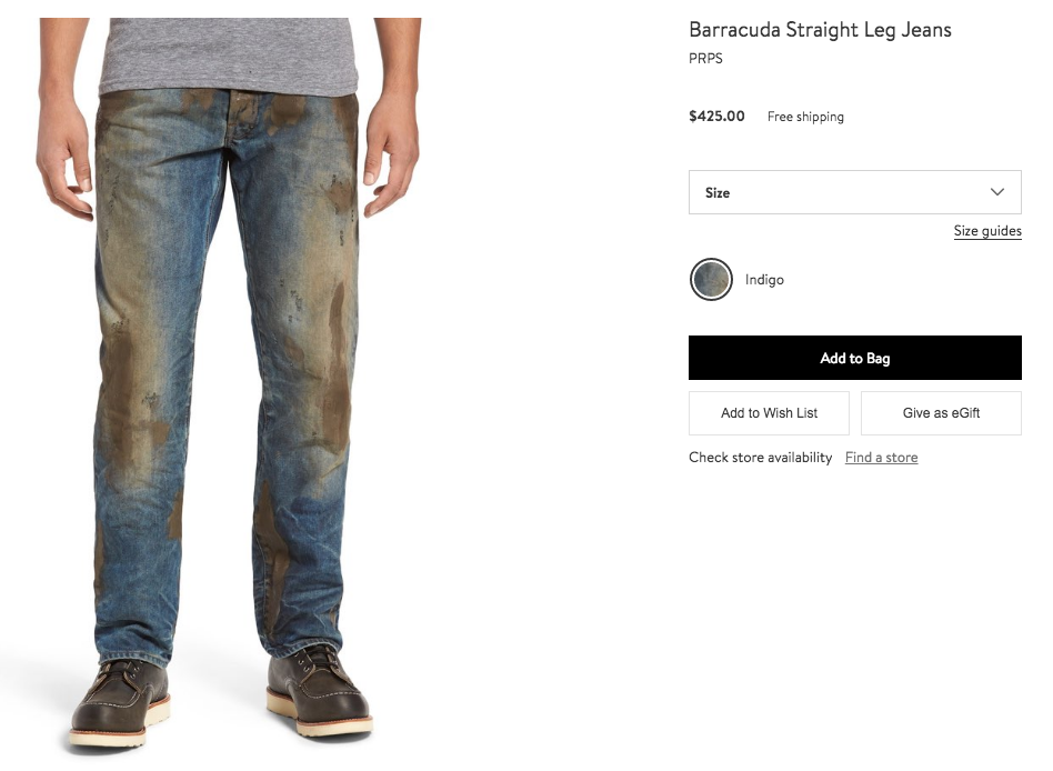 Nordstrom Is Selling Dirty Jeans For The Filthy Rich